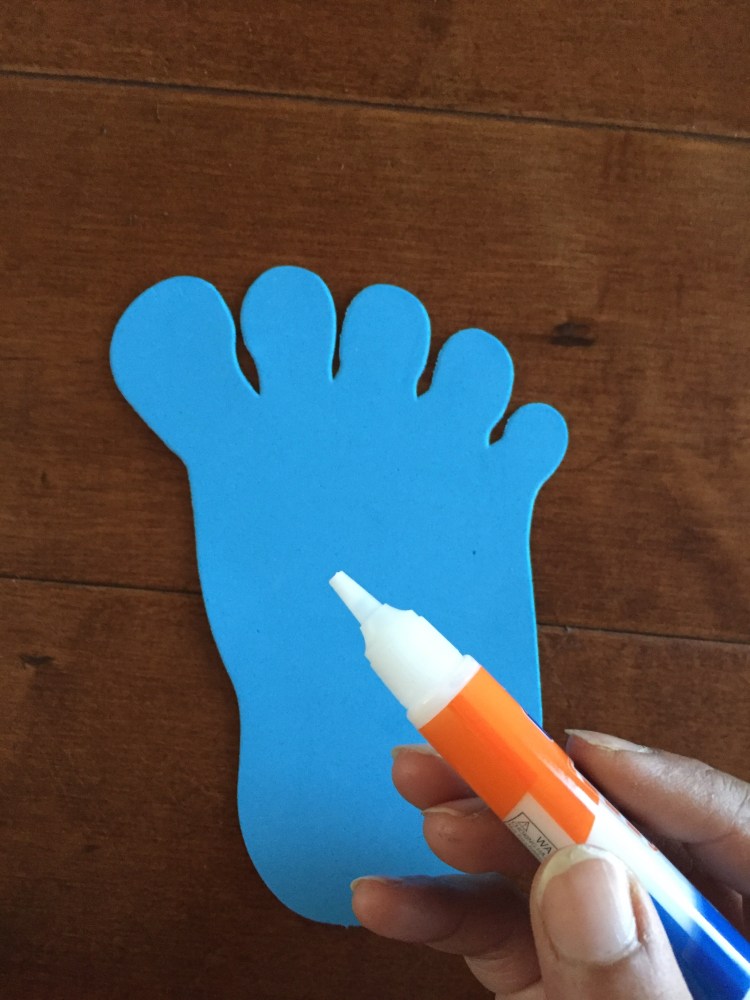 Lord Krishna’s feet – DIY for Janmasthami