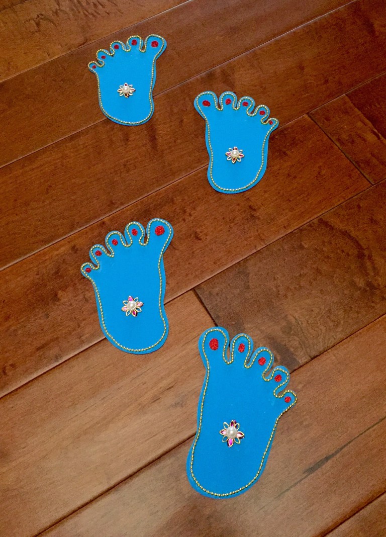 Lord Krishna’s feet – DIY for Janmasthami