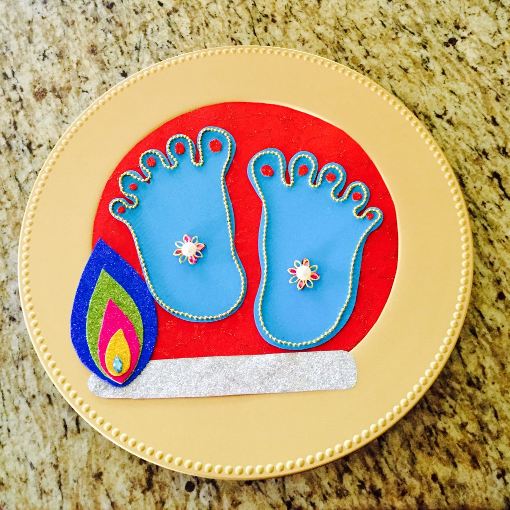 Lord Krishna’s feet – DIY for Janmasthami